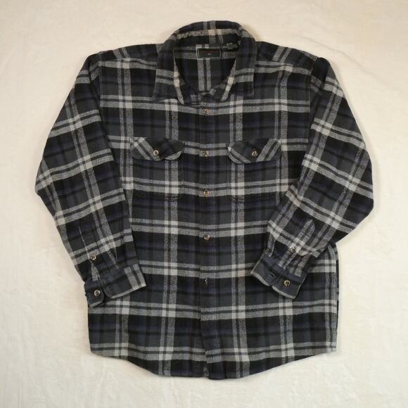 Field & Stream | Shirts | Field Stream 871 Black Gray Plaid Flannel ...